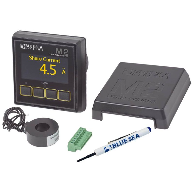 Mini OLED Boat Voltmeter | Panel Mount | Blue Sea 1733 | New Wire Marine