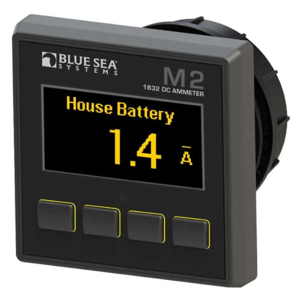 Mini OLED Boat Voltmeter | Panel Mount | Blue Sea 1733 | New Wire Marine