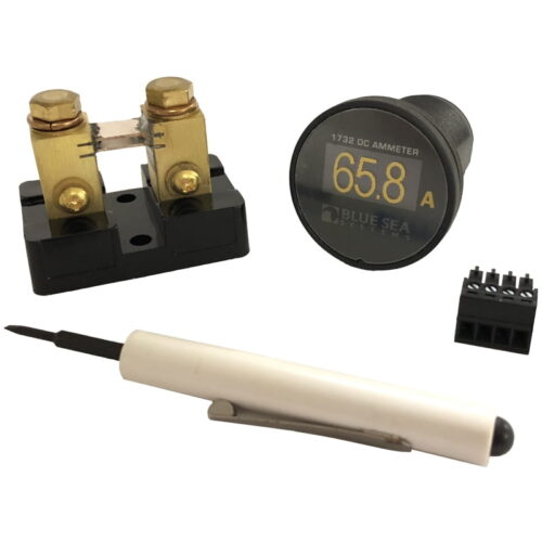 Mini OLED Boat Ammeter | Panel Mount | Blue Sea 1732 | New Wire Marine