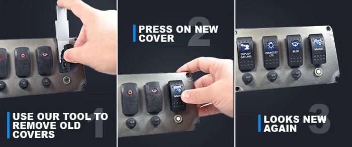 Contura II Printed Rocker Switch Covers | Boat Actuators | New Wire Marine